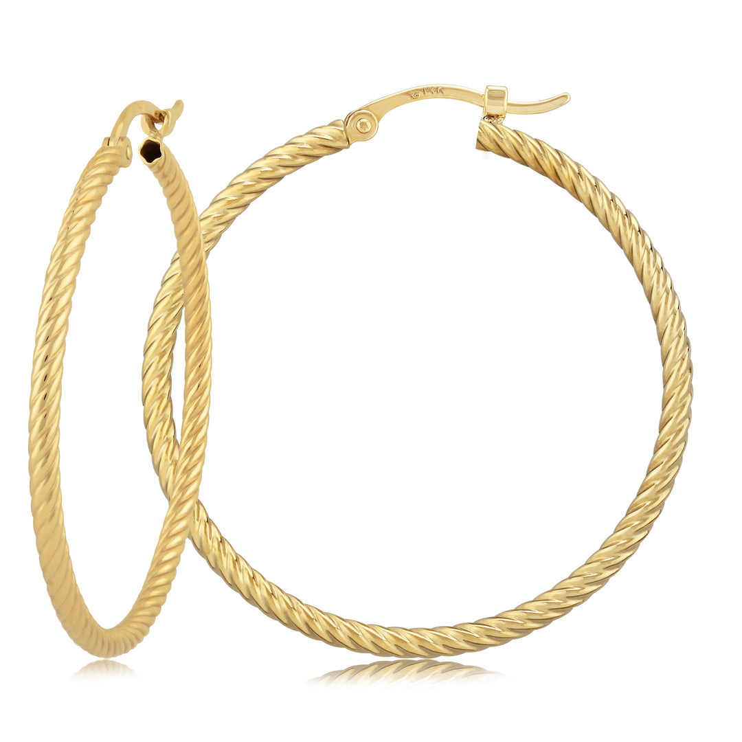 Rope Twist Hoop Earrings