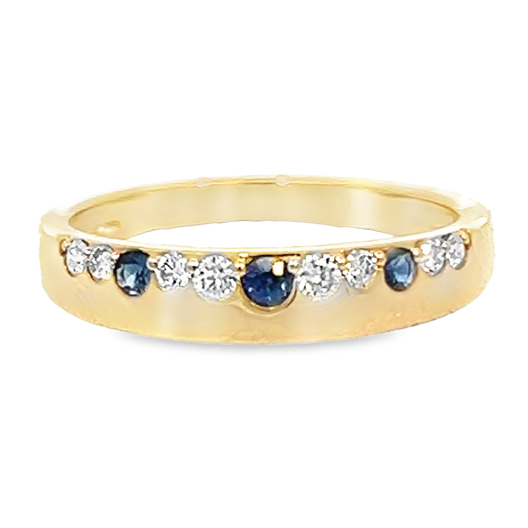 Sapphire and diamond waterfall ring store